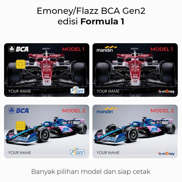 Jual Emoney/Flazz BCA Gen2 | Edisi Formula 1 | 1 sisi - FLAZZ BCA ...