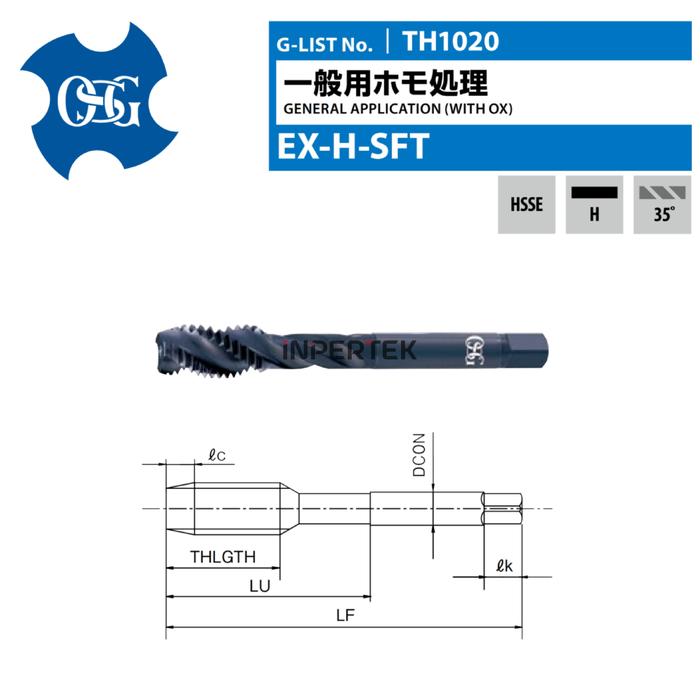 Promo TAP M6 X 1 SPIRAL OSG EX-H-SFT TAP MESIN M6X1 ULIR HSS SP JAPAN - Kab. Bekasi - inpertek ...