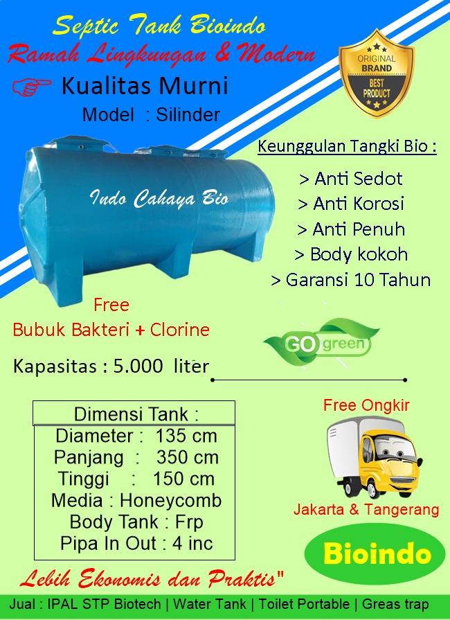 Jual septic tank 5000 liter, stp biotech, septic tank, biotank, bioindo ...