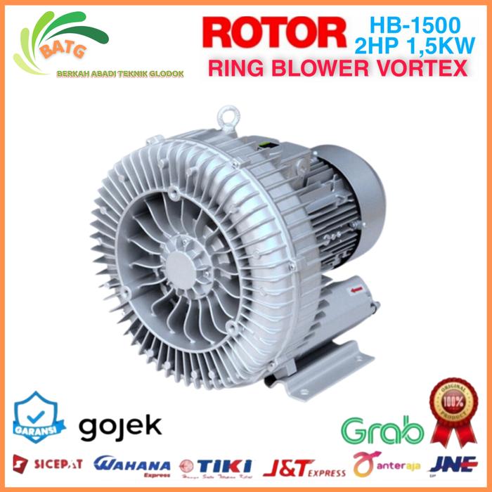 Jual Ring Blower Tambak/ipal Aerator Blower ROTOR HB-1500 2HP 1,5KW ...