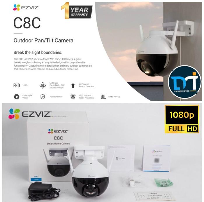 Jual Ezviz C8C - 1080P PTZ Wireless IP Camera Color Night Vision ...