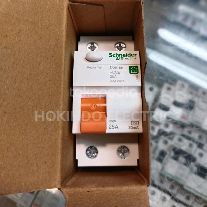 Jual ELCB / RCCB SCHNEIDER 2P 25A 30mA SNI 230v DOMR01225 ORIGINAL - Jakarta Pusat - HOKINDO ...
