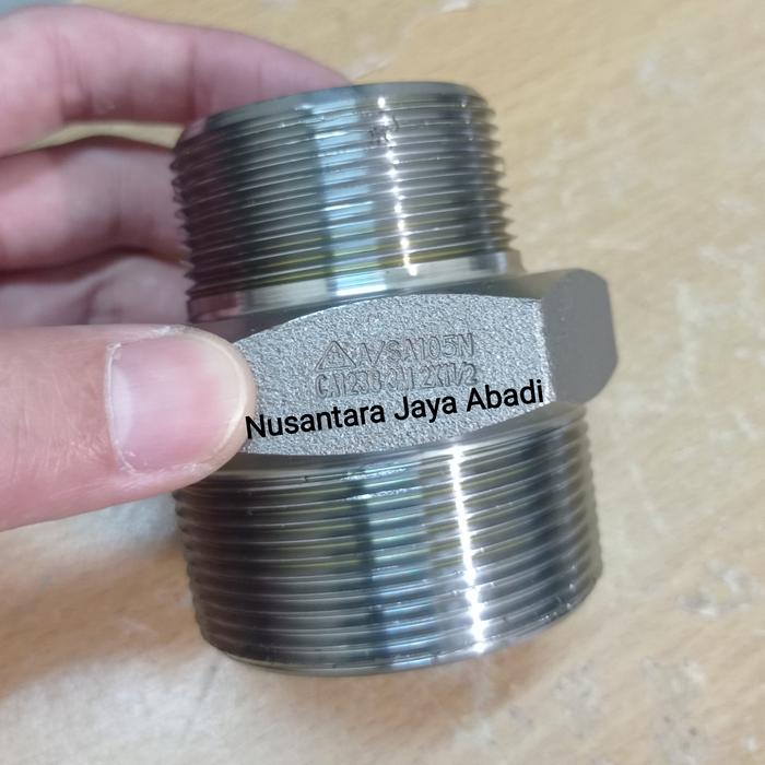 Jual Double Nepel Reducer Besi A105 3000 psi NPT 2 x 1 1/2 " inchi ...
