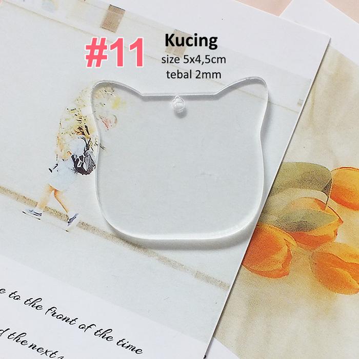 Jual BAHAN GANTUNGAN KUNCI AKRILIK POLOS / CLEAR BLANK ACRYLIC KEYCHAIN ...