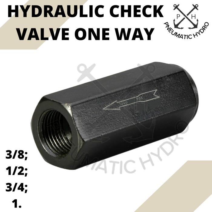 Jual Hydraulic Check Valve One Way 3/8 1/2 3/4 1 - 04 - Jakarta Barat ...