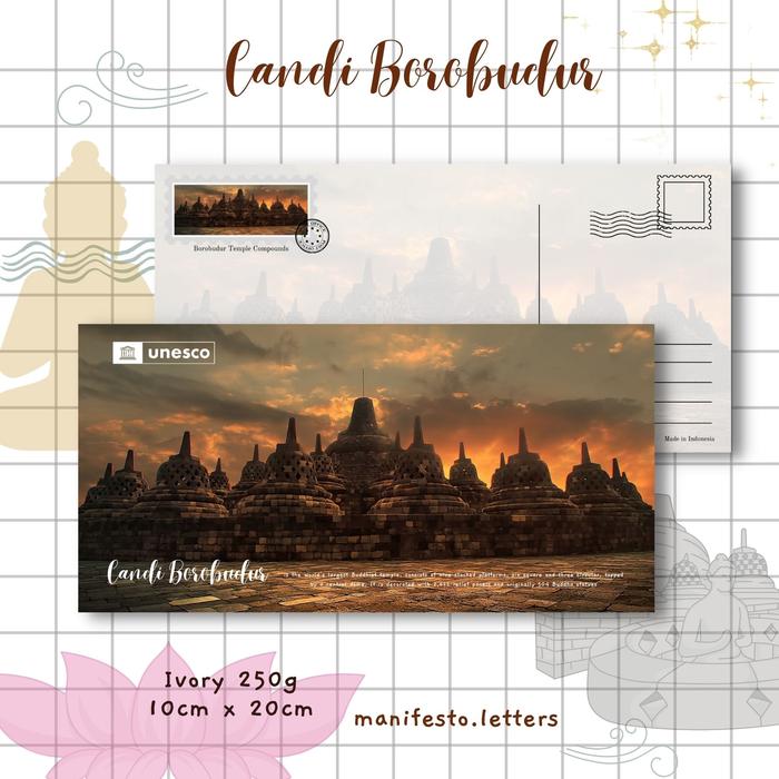 Jual Postcard Long Unesco Series | Kartu Pos Borobudur | Hutan Sumatra ...