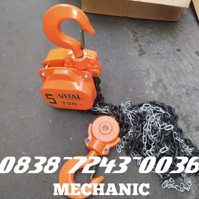 Jual Chain Block 5 Ton 3 Meter Vital Takel Katrol Manual 5 Ton ...