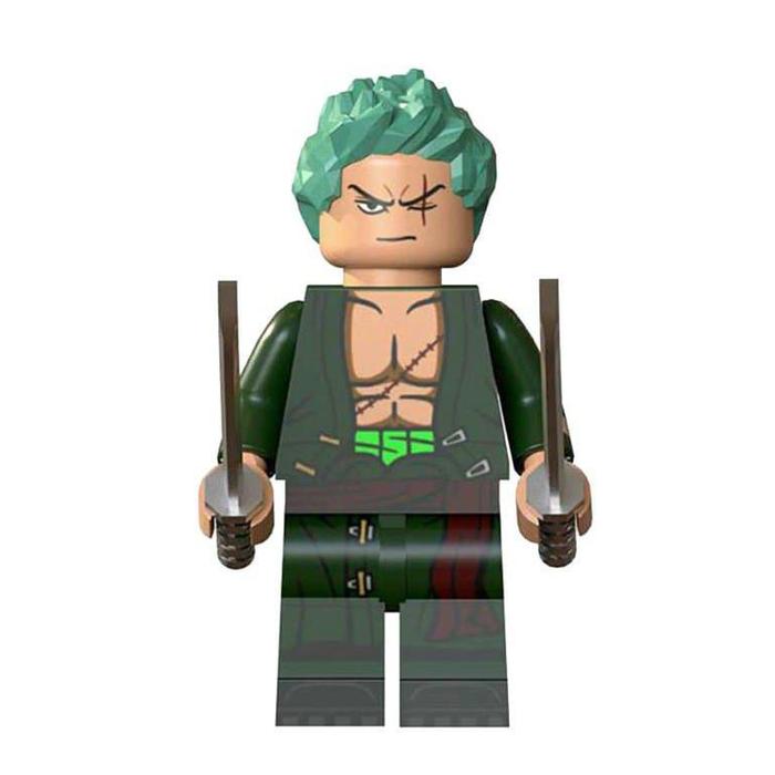 Jual Mainan action figure one piece Roronoa Zoro Lego Minifigure one ...