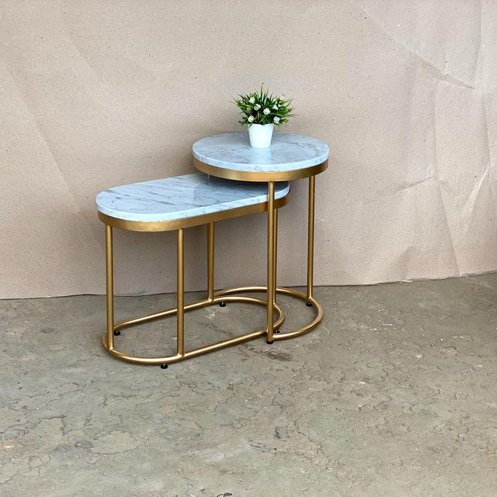 Jual Meja Pojok Marmer - Side Table - Meja Sudut Marmer Gold - Kab ...