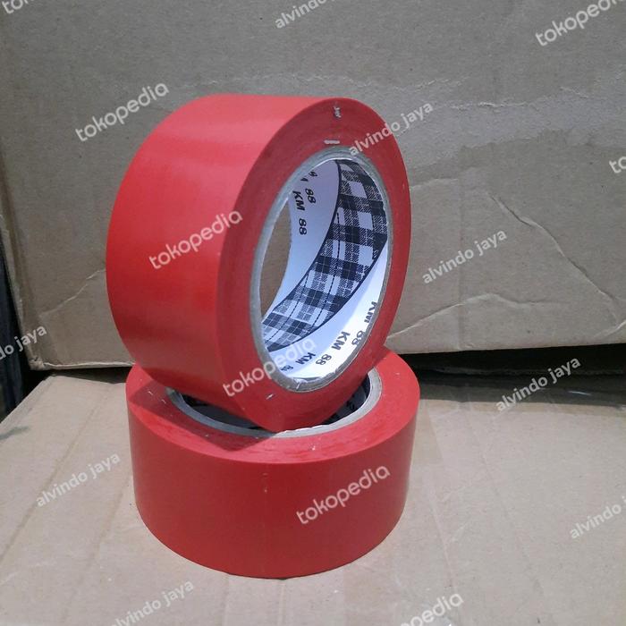 Jual KM88 Floor Marking Tape .Lakban Lantai Red 2in x 33m - Jakarta Barat - alvindo jaya | Tokopedia