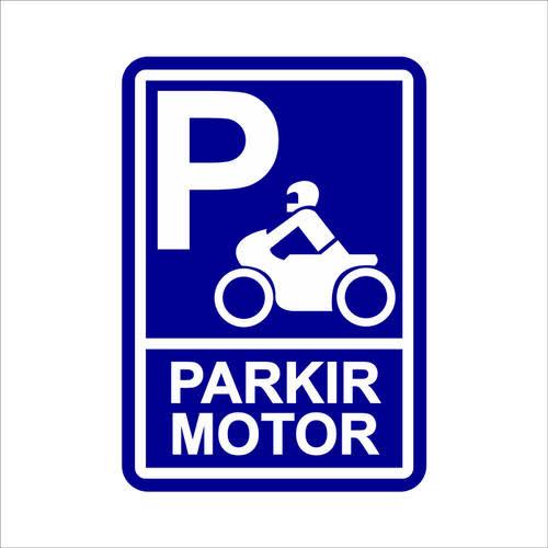 Jual stiker parkir motor stiker tulisan parkir stiker sign ukuran 30× ...