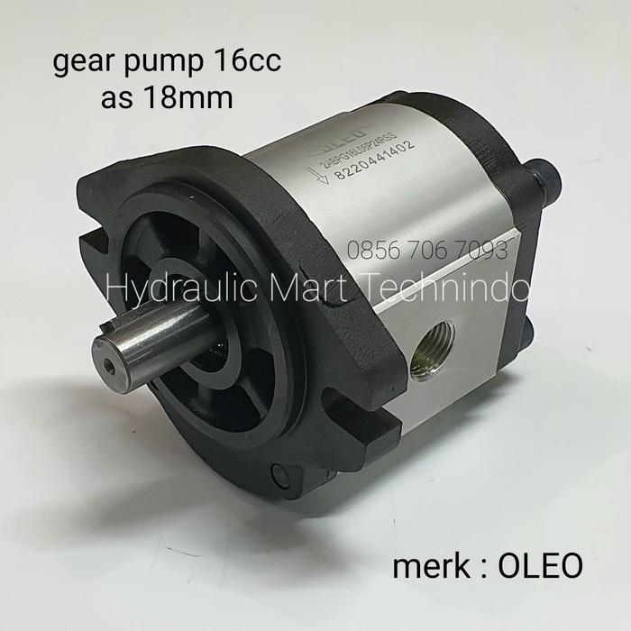 Jual pompa hidrolik gear pump 16cc - as18mm, 2ABPG16L08P24RSS merk OLEO - Kota Bandung ...