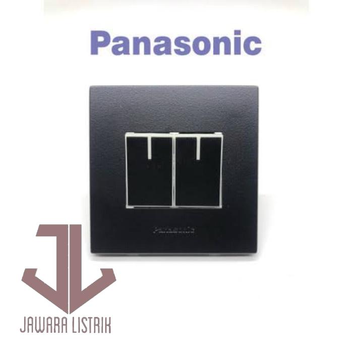 Jual SAKLAR PANASONIC SAKLAR SERI BLACK STYLE SAKLAR ISI 2 ECO B ...