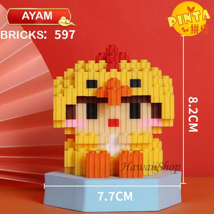 Promo Nano Block 12 Shio Series | Bricks education Nano Block - AYAM ...