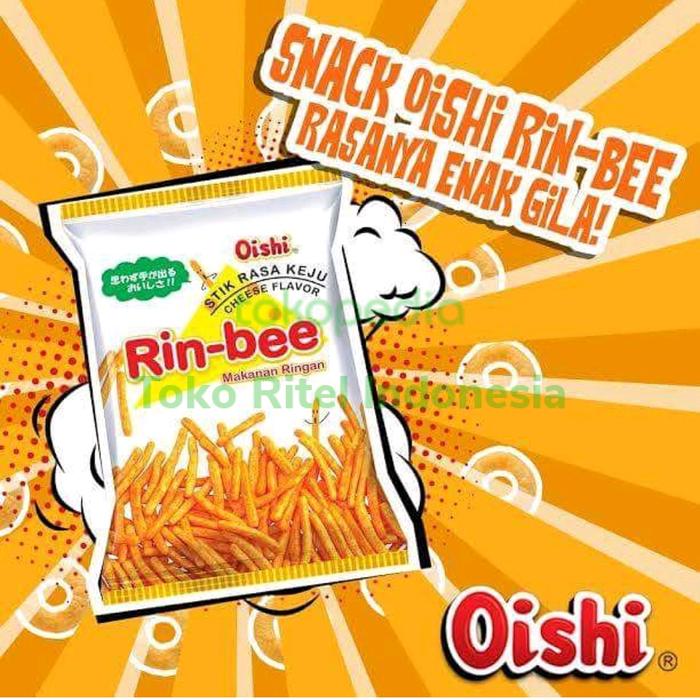 Jual Rin Bee Stik Rasa Keju (10x10gr)/Snack Stik Keju Rin Bee/Oishi Rin ...