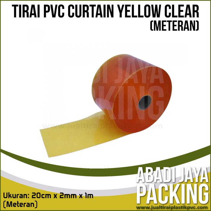Jual Tirai plastik pvc strip curtain YELLOW ( 20cm x 2mm kuning ...