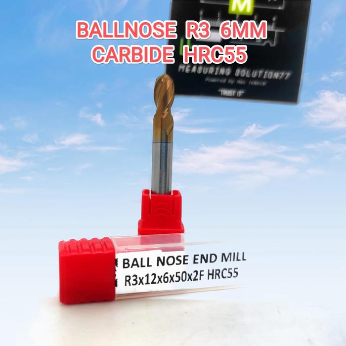 Promo Radius 3 mm diameter 6 mm Ball Nose End Mills 2 Flute HRC55 ...