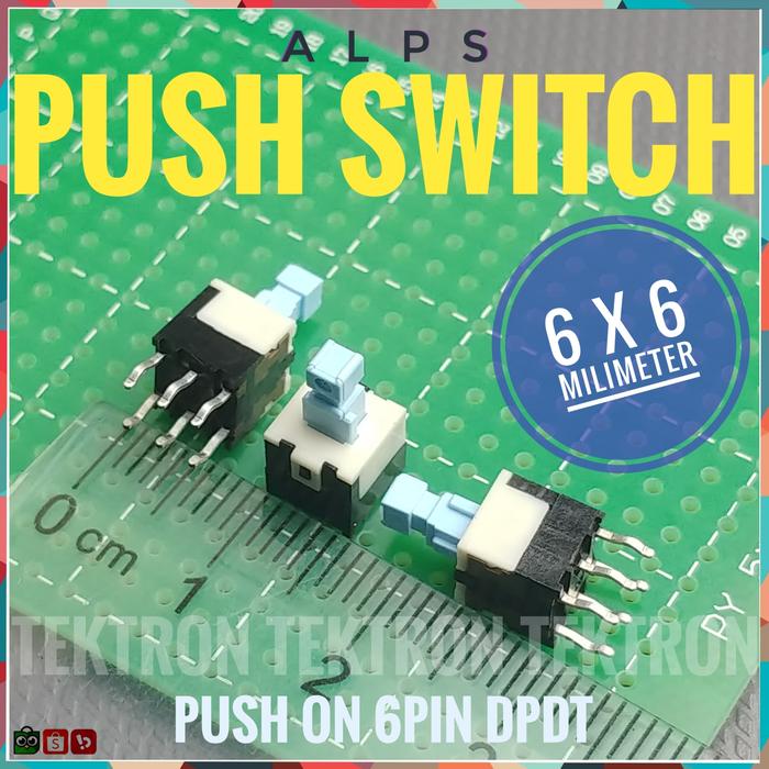 Jual ALPS Switch Push On 6pin DPDT Momentary Bell Tekan On Lepas Off Mixer - Kota Bandung ...
