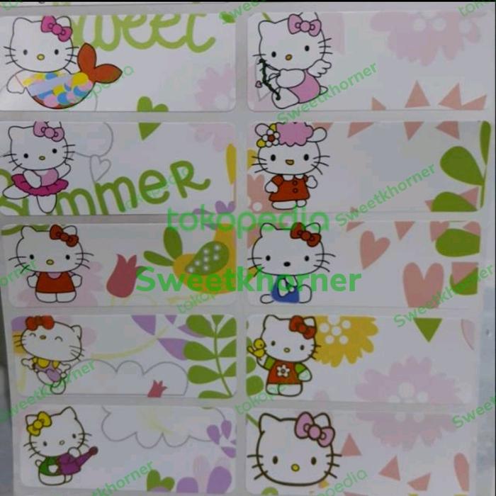 Jual stiker label nama hello kitty new - Kota Medan - Sweetkhorner ...