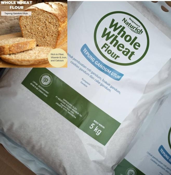 Jual Repack 1 kg Whole Wheat Flour Tepung Gandum Utuh kualitas Premium ...