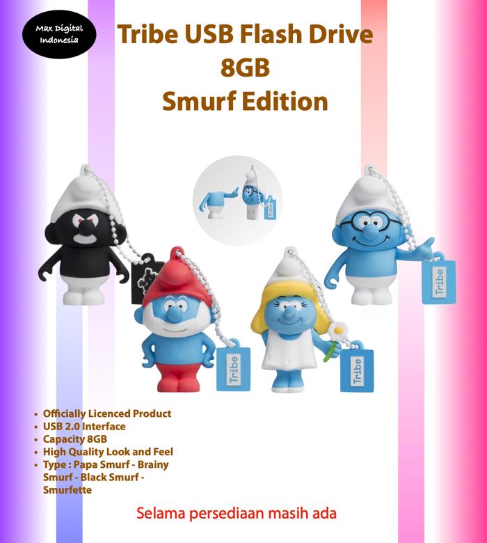 Jual Flashdisk 8GB - Tribe USB Drive Karakter Edisi Smurf - Jakarta ...