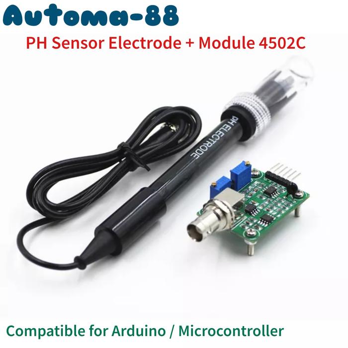 Jual Modul PH sensor Liquid electrode probe untuk micro controller PH ...