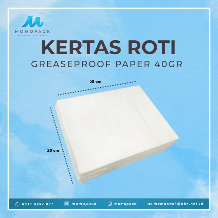 Jual Kertas Greaseproof / Food Wrapping Paper / Kertas Roti 40gr ...
