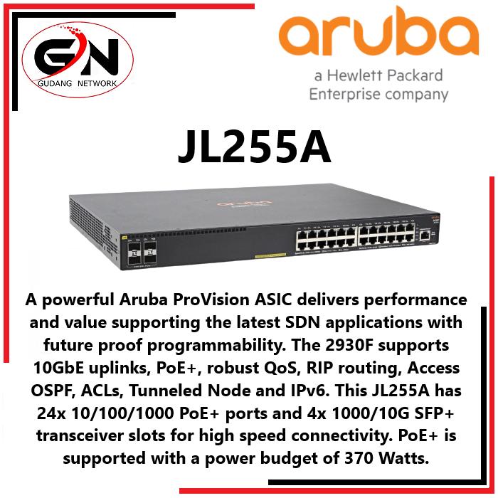 Jual HPE JL255A Aruba 2930F 24G PoE+ 4SFP+ Switch - Jakarta Pusat ...