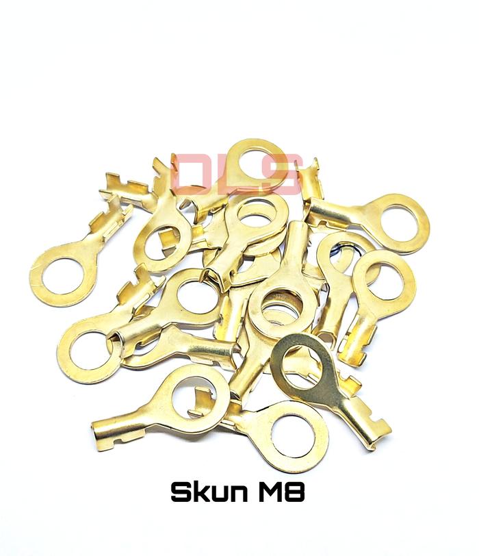Jual 100 pcs Skun Aki Bulat M8 Terminal Aki Skun Kabel Terminal Kabel ...