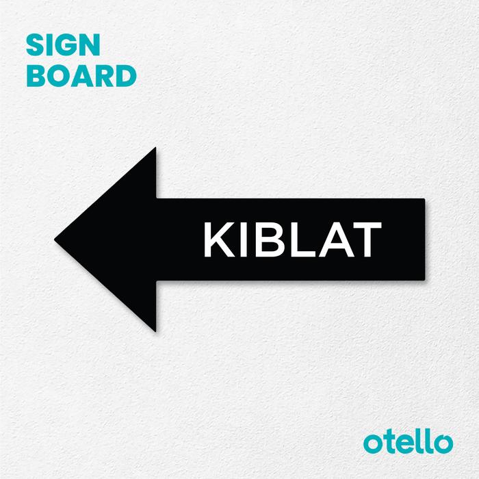 Jual Arah Kiblat Panah Papan Sign Board Akrilik Print Label Sholat ...