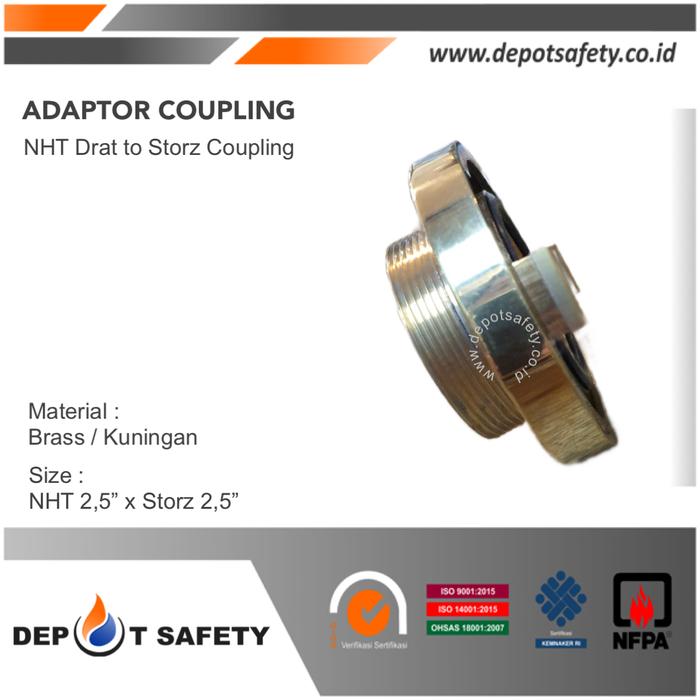 Jual ADAPTOR Coupling - NHT 2.5 inch to Storz 2.5 inch Brass - Kota ...