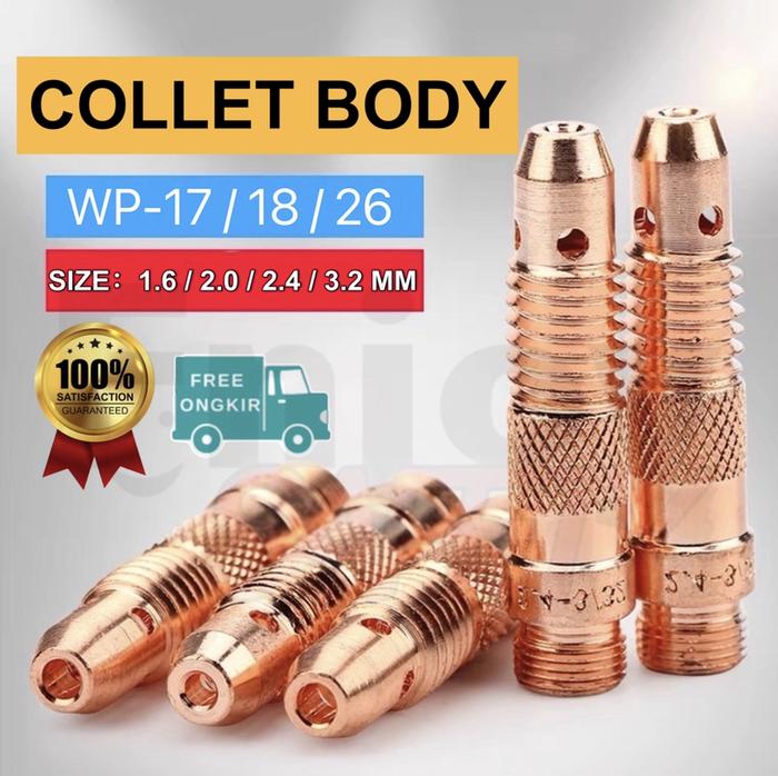 Jual WP17 WP18 WP26 Collet Body TIG Argon Las Torch 1.6mm 2.0mm 2.4mm 3 ...