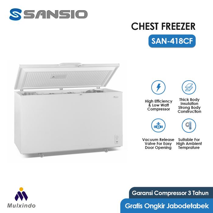 Jual SANSIO - Chest Freezer 418 Liter / SAN-418CF - Jakarta Selatan ...