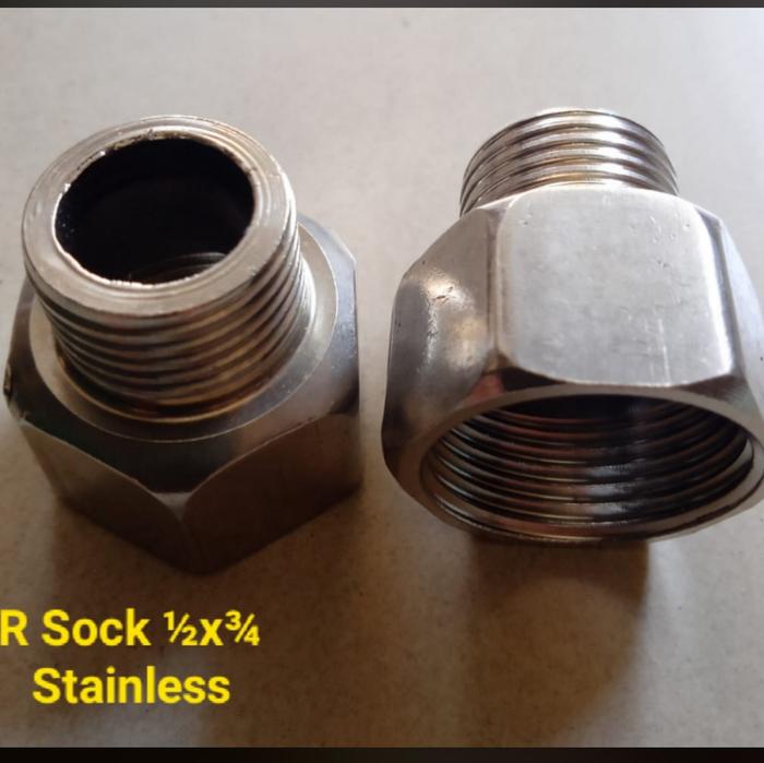 Jual Sock 1/2 x 3/4 sock kran air flok sok 1/2 x 3/4 sambungan keran ...