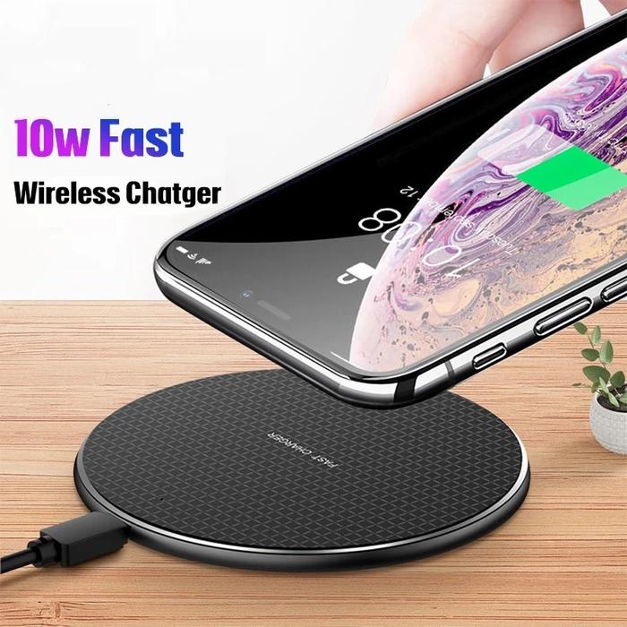 Jual Papan Cas Charger Wireless Pad 10W 2A Fast Charging Charge Qi ...