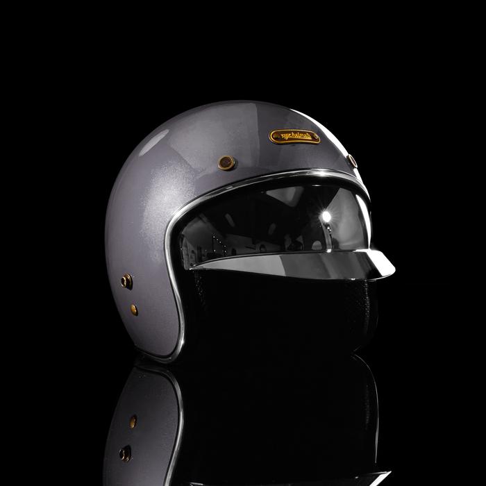 Jual XYZ Helmets Retronaut Grey Metallic Silver Visor - Kota Tangerang ...
