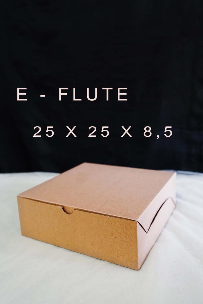 Jual Box EFlute Coklat 25x25x8.5 Cm Kardus BOX Karton Packaging Kotak ...