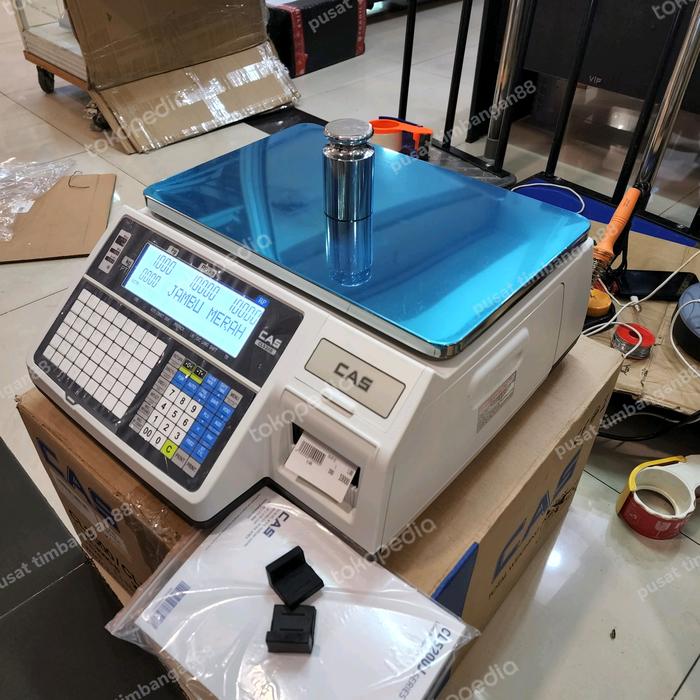 Jual timbangan buah label printing stiker CAS CL 5200J-B 15kg - 30kg - Jakarta Pusat - pusat ...