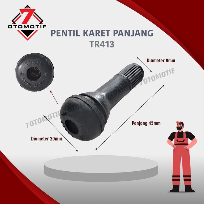 Jual Pentil Karet Panjang Ban Tubeless Motor Mobil TR413 - Jakarta Utara - Tujuh Otomotif ...