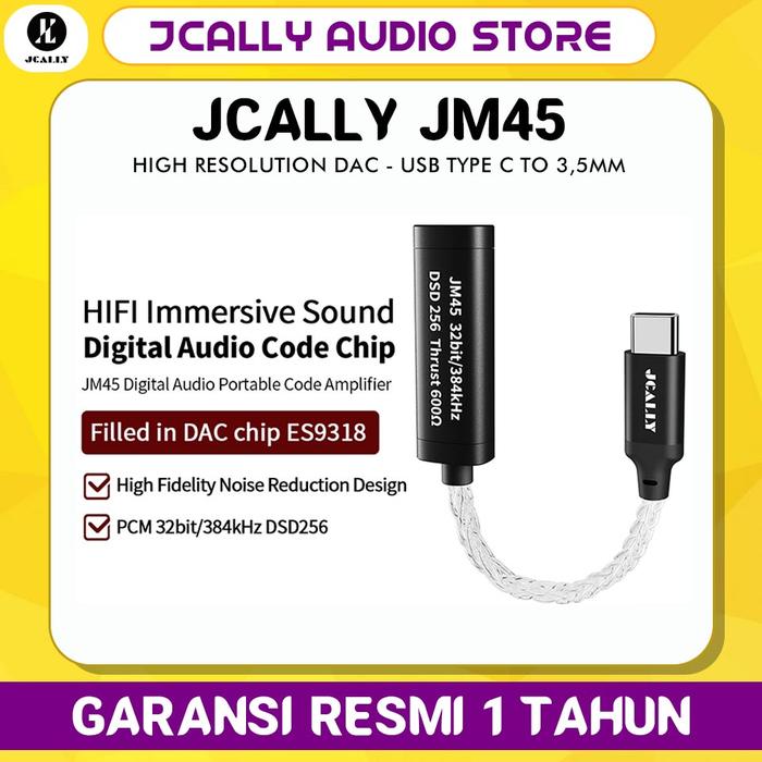 Jual Jcally Jm45 Hires Audio Portable Amplifier Dac Usb Type C To 3,5mm ...