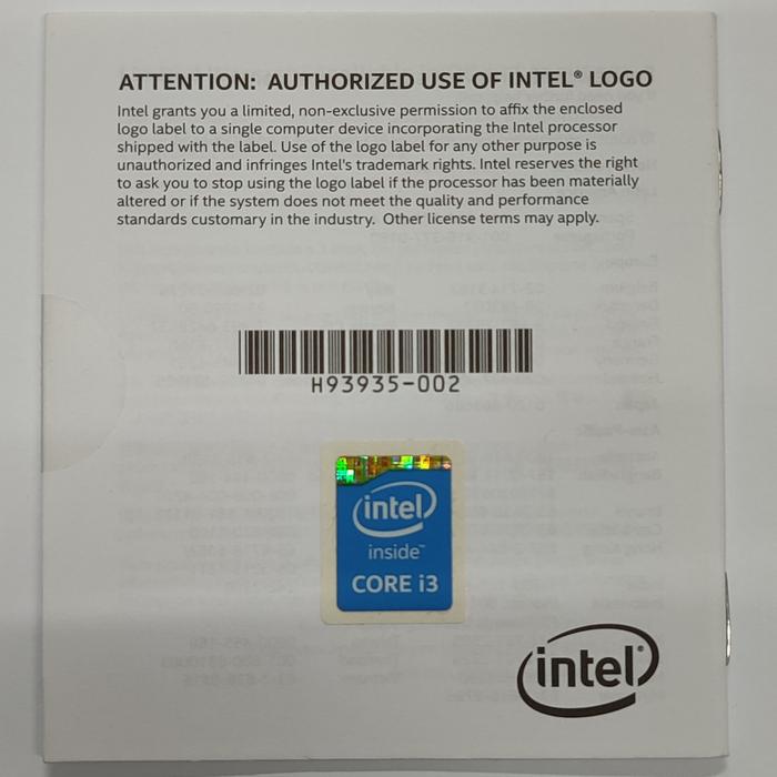 Jual STICKER LOGO INTEL CORE I3 GEN3/GEN4 - Jakarta Pusat - Microline ...