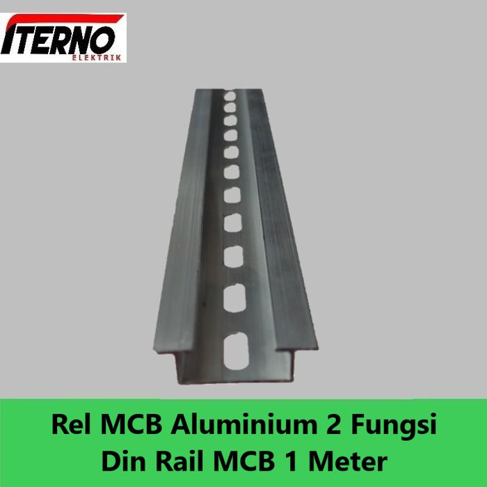 Jual Rel MCB Aluminium 2 Fungsi 1M Din Rail MCB Aluminium 1 Meter ...