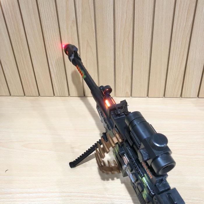 Jual Mainan anak pistol gattling machine gun laser getar dan suara ...