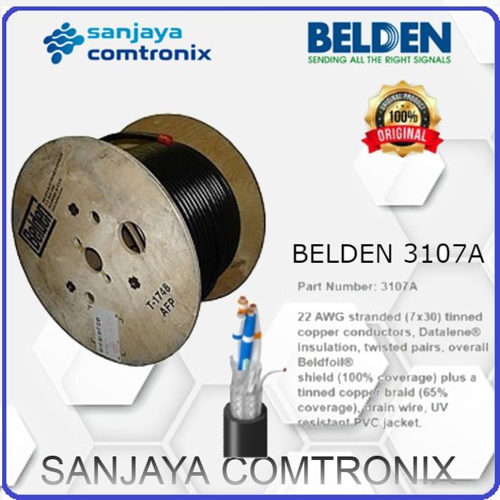 Jual BELDEN 3107A RS-485, 2 Pair 22AWG (7x30) Tinned Copper - Jakarta ...