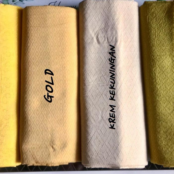 Jual kain dobby polos warna kuning gold krem lemon - gold - Kota ...