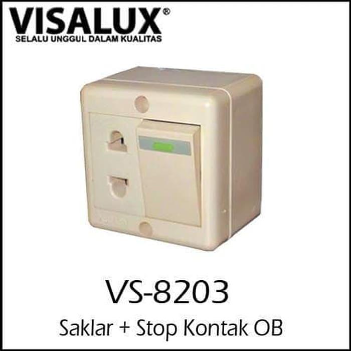 Jual Visalux Stop kontak Outbow + Saklar 10A VS-8203 Switch - Jakarta ...