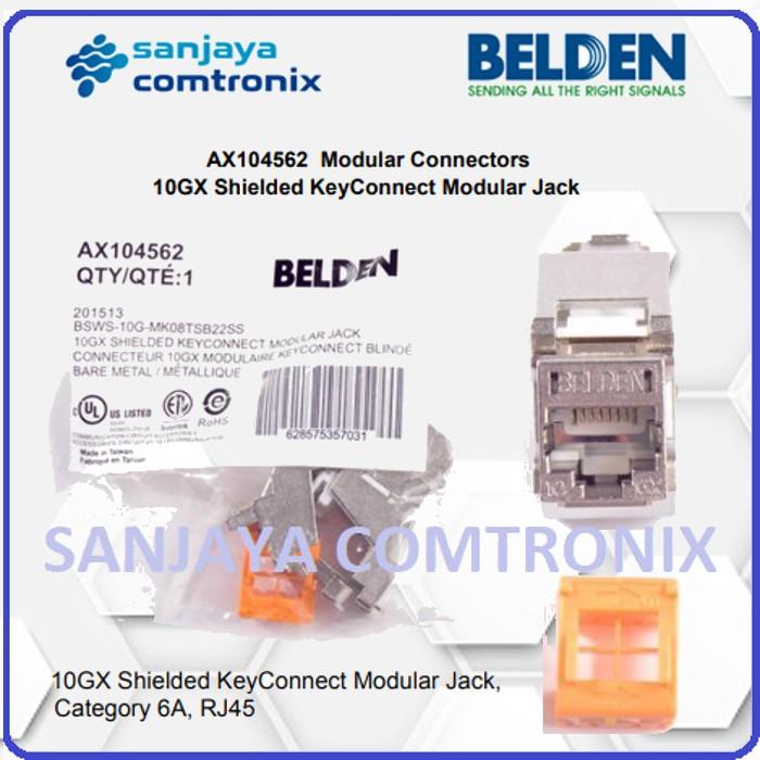 Jual Belden AX104562 10GX Shielded KeyConnect Modular Jack RJ45 Cat-6A ...