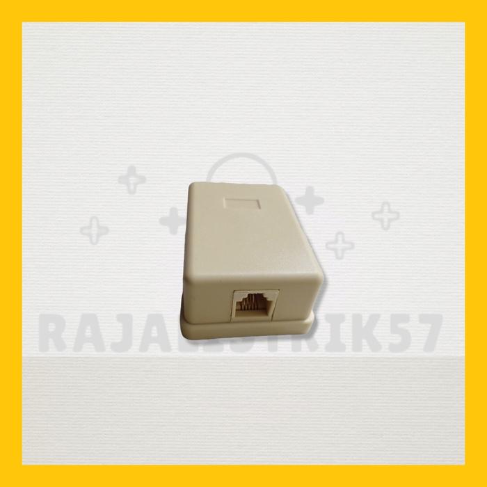 Jual Roset Telepon Lubang 1 dan 2 Kotak Cream Roset Terminal Telepon ...