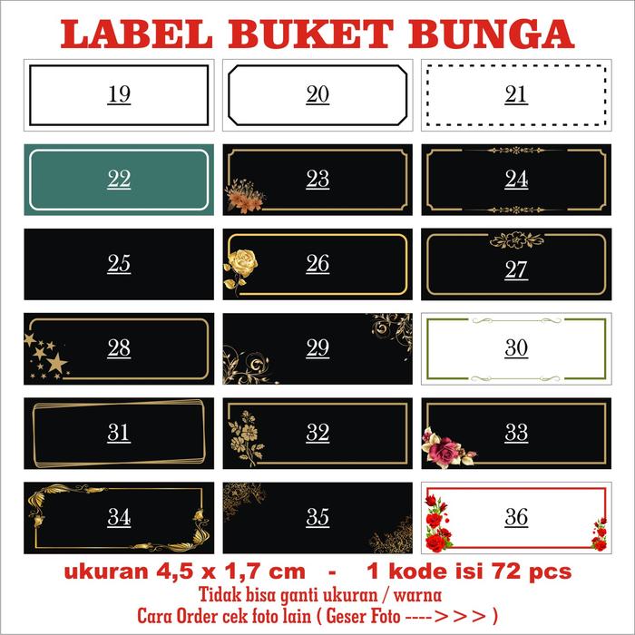Jual label buket bunga / stiker buket - Kota Surakarta - Home craft n ...