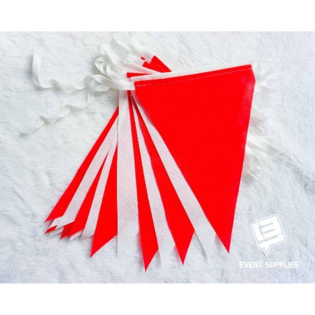 Jual BENDERA RENCENG MERAH PUTIH SEGITIGA / BUNTING FLAG HUT RI - Kota ...